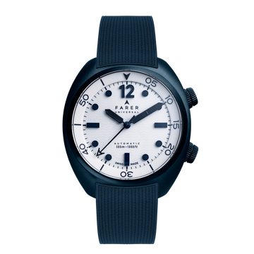 Farer USA - Halley Moonphase - 38.5mm Swiss-Made Blue Dial Watch ...